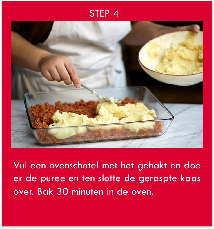 Het recept van de week voor op kot: Gehakt parmentier
